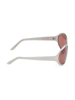 Marni Oval-frame Sunglasses - Silver