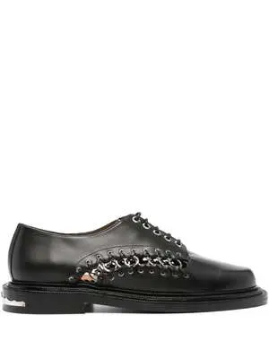 TOGA VIRILIS Ring-embellished Oxford Shoes - Black