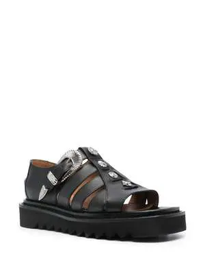 TOGA VIRILIS Caged Leather Sandals