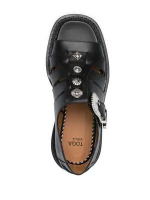 TOGA VIRILIS Caged Leather Sandals