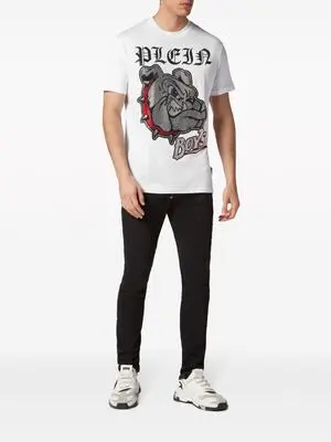 Philipp Plein Bulldogs Cotton T-shirt - White