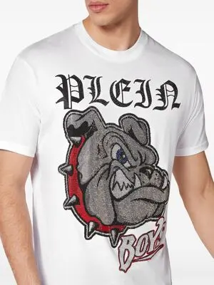 Philipp Plein Bulldogs Cotton T-shirt - White