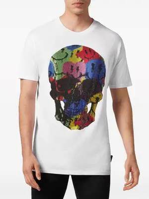 Philipp Plein Smile-print Cotton T-shirt - White