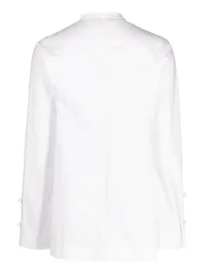 Shiatzy Chen Band-collar Poplin Shirt