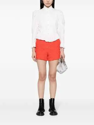 Shiatzy Chen Tweed High-waist Shorts