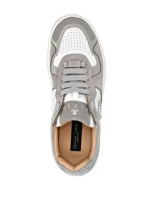 Philipp Plein Hexagon Panelled Low-top Sneakers - White