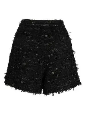 Shiatzy Chen Tweed High-waist Shorts