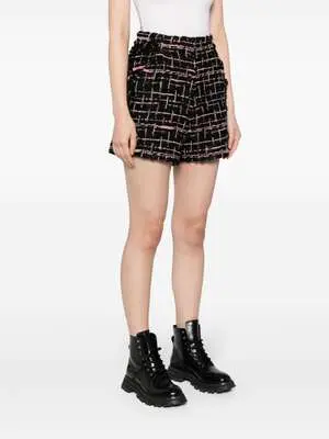Shiatzy Chen Tweed High-waist Shorts