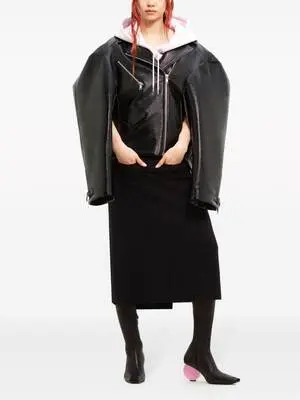 COURREGES Cocoon Vinyl Biker Jacket
