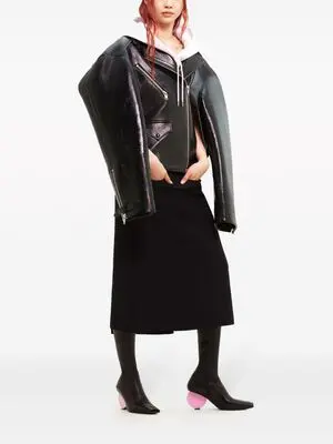 COURREGES Cocoon Vinyl Biker Jacket