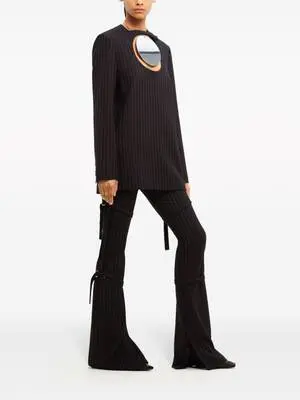 COURREGES Pinstripe Cut-out Blazer