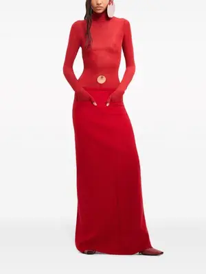 COURREGES Heritage Virgin Wool Maxi Skirt