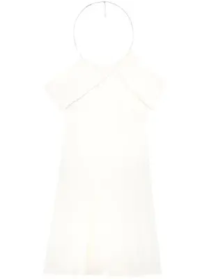 COURREGES Ring-hardware Draped Minidress