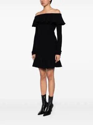 Blumarine Square-neck Wool Minidress