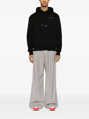 Jacquemus Logo Embroidered Hoodie - Black