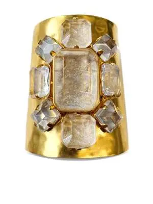 GOOSSENS Faceted Stone Cuff - Gold