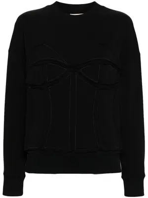 MURMUR Deconstructed Longsleeved Sweatshirt - Black