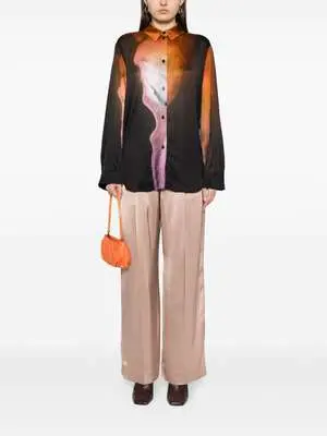 Stine Goya Ciara Logo-waistband Satin Trousers