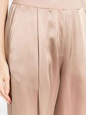 Stine Goya Ciara Logo-waistband Satin Trousers