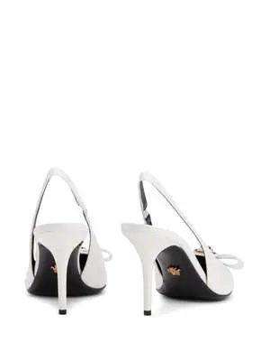 Versace Medusa '95 85mm Leather Pumps - White