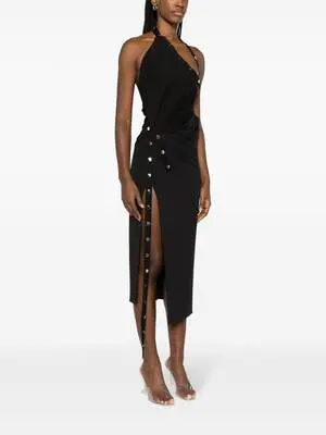 Attico One-shoulder Asymmetric Midi Dress