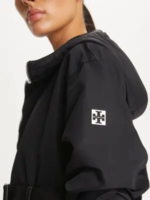 Tory Burch Logo-appliqué Hooded Jacket
