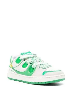 BARROW Ollie Panelled Leather Sneakers - White