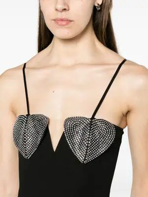 NISSA Crystal-embellished Bodysuit