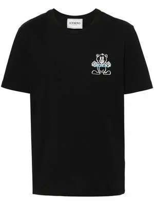 Iceberg Logo-print Cotton T-shirt - Black