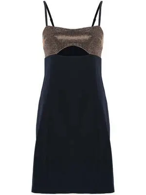 Michael Kors Rhinestoned Cut-out Mini Dress