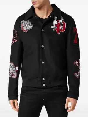 Philipp Plein Logo-patch Bomber Jacket