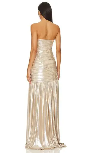 Retrofete Josie Metallic Dress - Champagne