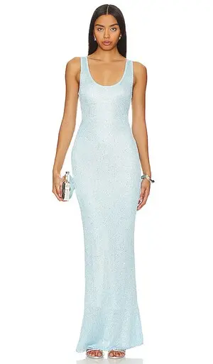 ASTA RESORT Ana Sequin Dress - Baby Blue Sequin