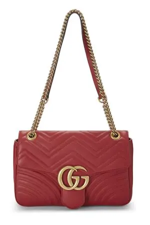 Gucci Leather Gg Marmont Shoulder Bag