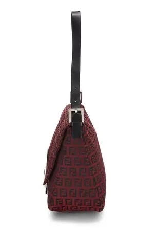 Fendi Zucchino Canvas Mama Shoulder Bag - Red