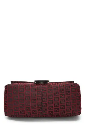 Fendi Zucchino Canvas Mama Shoulder Bag - Red