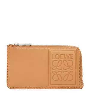 Loewe Debossed Logo Card Holder - Beige
