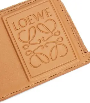 Loewe Debossed Logo Card Holder - Beige