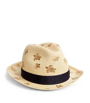 Vilebrequin X Borsalino Turtle Print Panama Hat