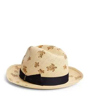 Vilebrequin X Borsalino Turtle Print Panama Hat
