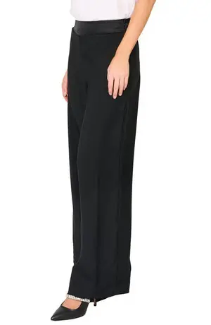 GIBSONLOOK Solstice Wide Leg Satin Pants - Black