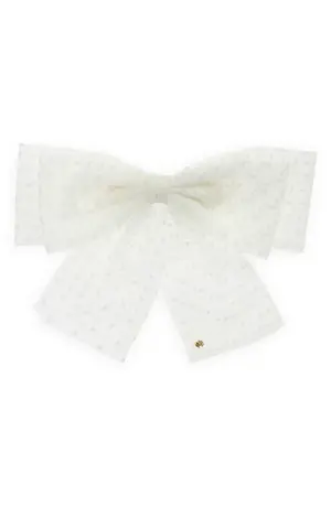 Lele Sadoughi Swiss Dot Sheer Bow Barrette