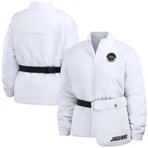 WEAR BY ERIN ANDREWS Jacksonville Jaguars Packaway Full-zip Puffer Jacket - White