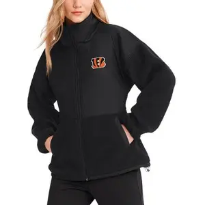 Dkny Cincinnati Bengals Drew Mixed Media Full-zip Jacket