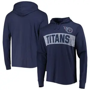 '47 Tennessee Titans Field Franklin Hooded Long Sleeve T-shirt - Navy
