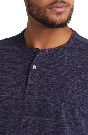 Robert Barakett Laslow Long Sleeve Slub Jersey Henley