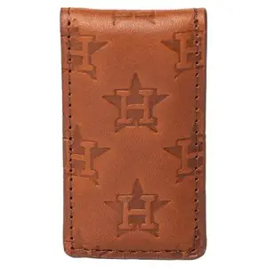 LUSSO Houston Astros Sammy Magnetic Money Clip - Brown
