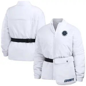 WEAR BY ERIN ANDREWS Dallas Cowboys Packaway Full-zip Puffer Jacket - White