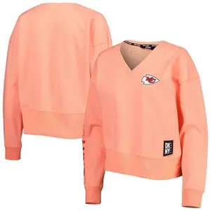 Dkny Las Vegas Raiders Lily V-neck Pullover Sweatshirt