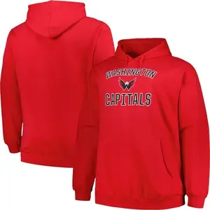 Profile Washington Capitals Big & Tall Arch Over Logo Pullover Hoodie - Red